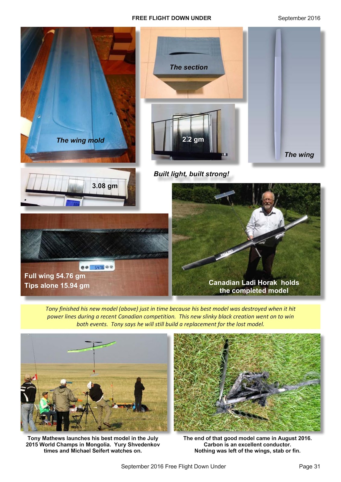 Volar Librememente Free Flight Rubber Models: F1B by Tony Mathews