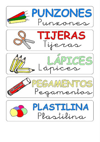 RECURSOS y ACTIVIDADES para Educación Infantil: Carteles de MATERIALES ...