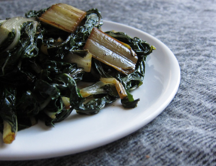 the indolent cook: simple silverbeet / swiss chard stir-fry