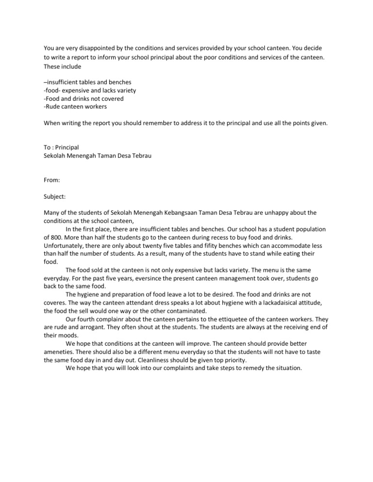 Formal Letter Spm - Formal Letter