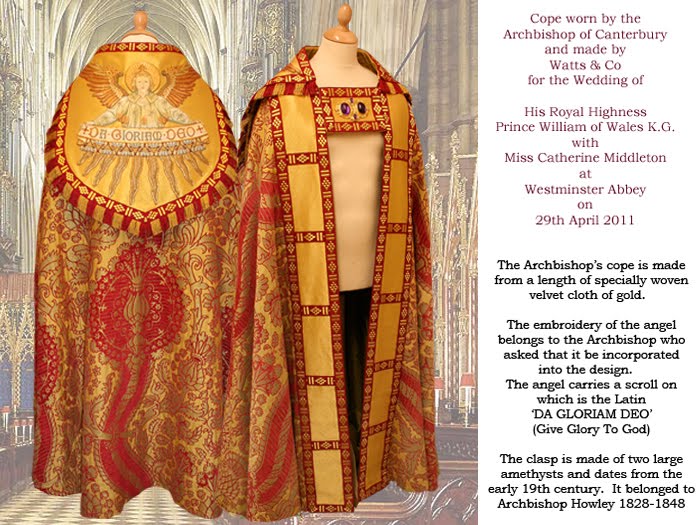 New Liturgical Movement: Pugin Style Cope at Royal Wedding, Westminster ...
