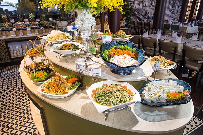 Quầy buffet, cách trang trí setup quầy buffet đẹp - Ẩm Thực buffet