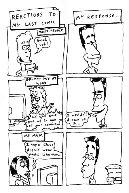 Billingtoons: 100% true reactions to my last comic...