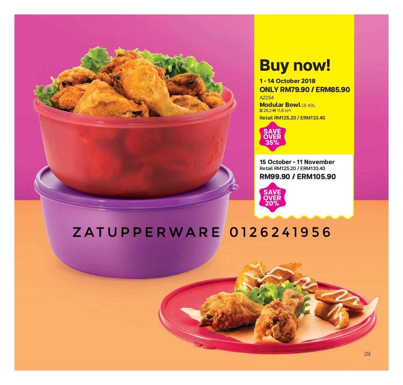 Za Tupperware Malaysia : Catalogue 1st October - 11th November 2018
