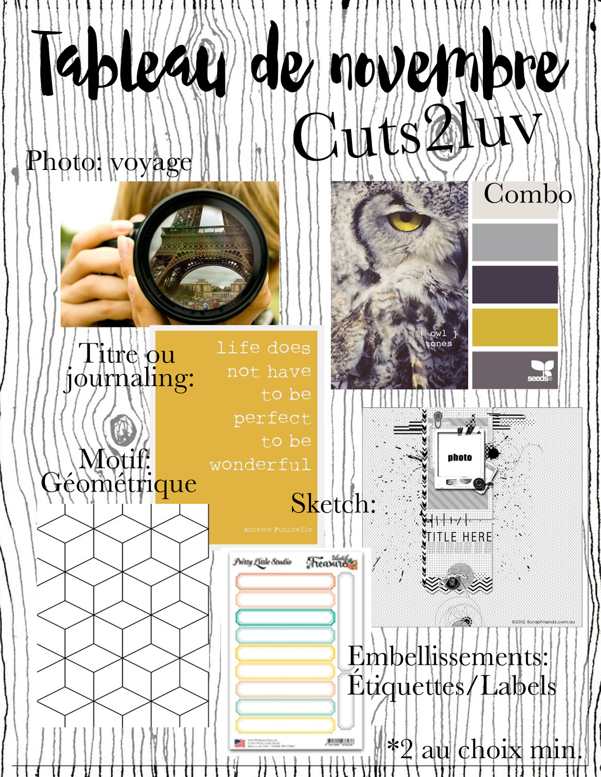 Les Créations D'Elliam: Tableau de Novembre Cuts2luv