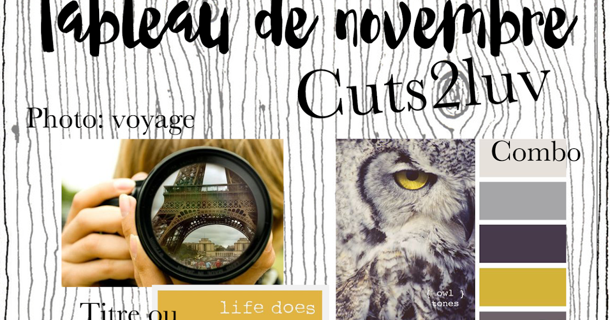 Les Créations D'Elliam: Tableau de Novembre Cuts2luv