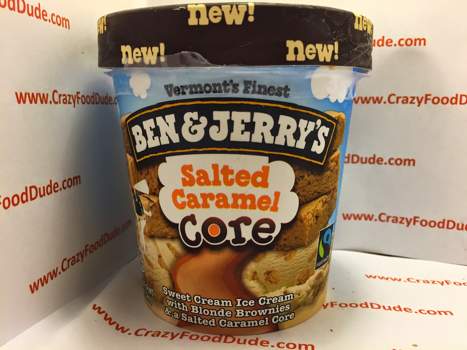 Crazy Food Dude: Review: Ben & Jerry's Salted Caramel Core Ice Cream