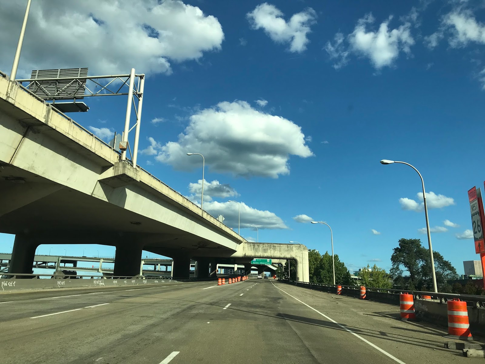 US Route 26 on the Sunset Highway from downtown Portland to US 101