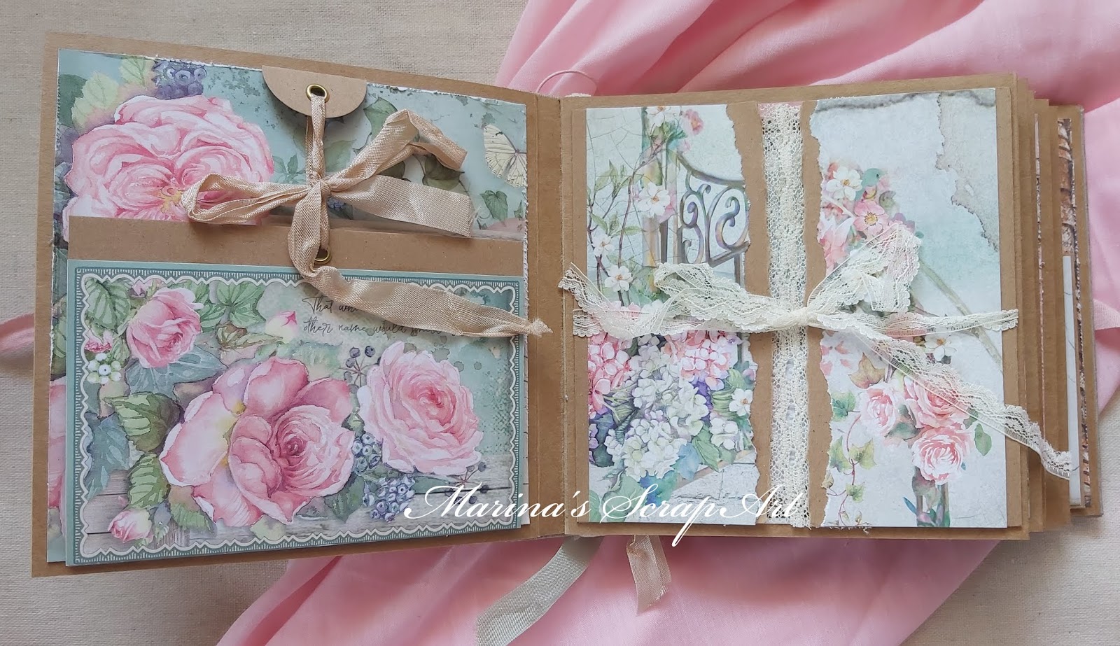 Άρωμα Δαντέλας: Stamperia mini album "House of roses"