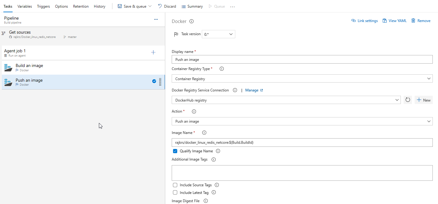 Create Azure Ci Build Pipeline To Create Container And Push