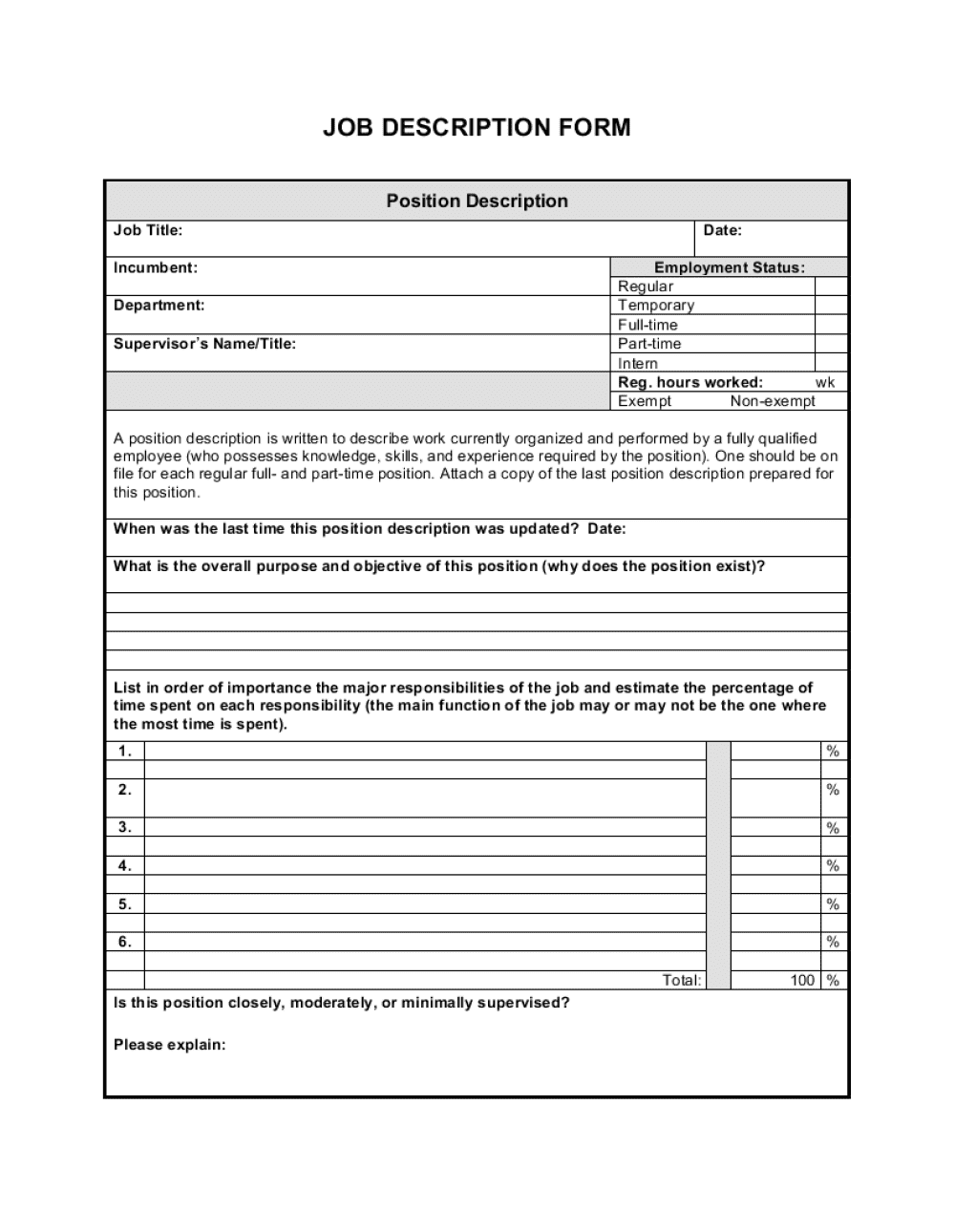 Template For Job Description Form Collage Template template-for-job-description-form-collage-template