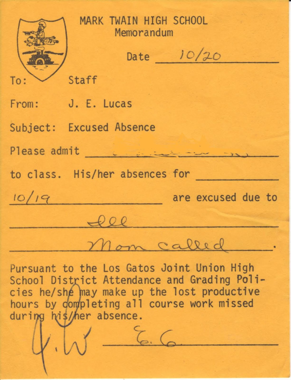 Mark Twain High School: Barbara Woosley & Howard Ishihara. Mark Twain ...