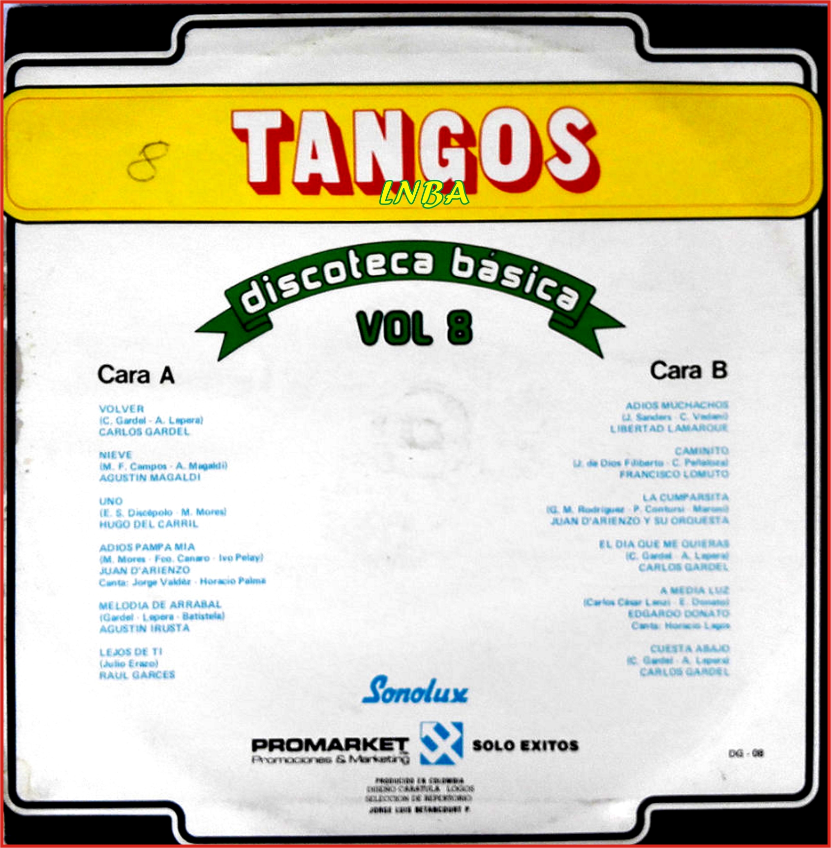 La nova Botica del Aleman.: Tango - Tango, discoteca básica Vol. 8 - V. A