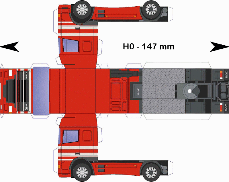 SP. Papel Modelismo: PaperCraft DAF 95XF