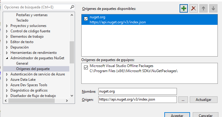 Ligth Knight: Instalación de un Paquete Nuget desde fuente local (sistema de archivos) en Visual ...