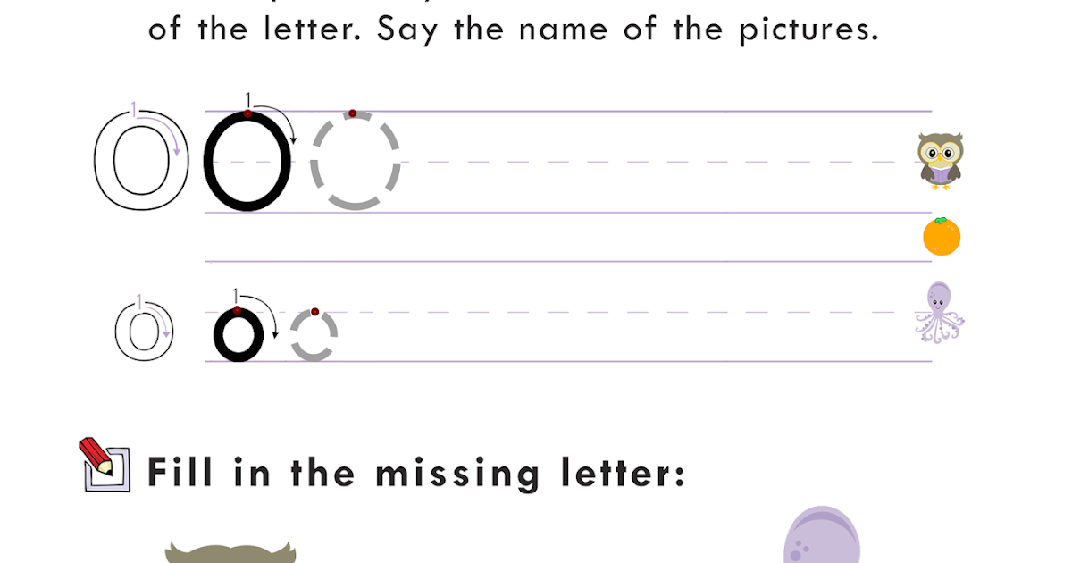 Activity Worksheet -2 Letter O