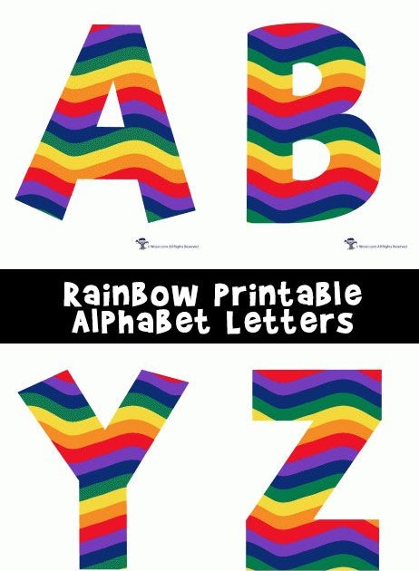 Free Printable Colored Letters - Birthday Letter