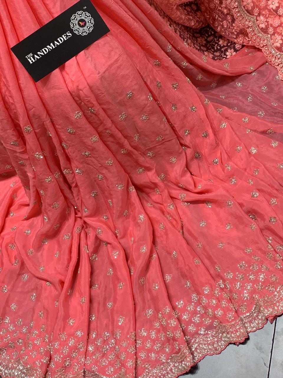 Chickenkari work sarees