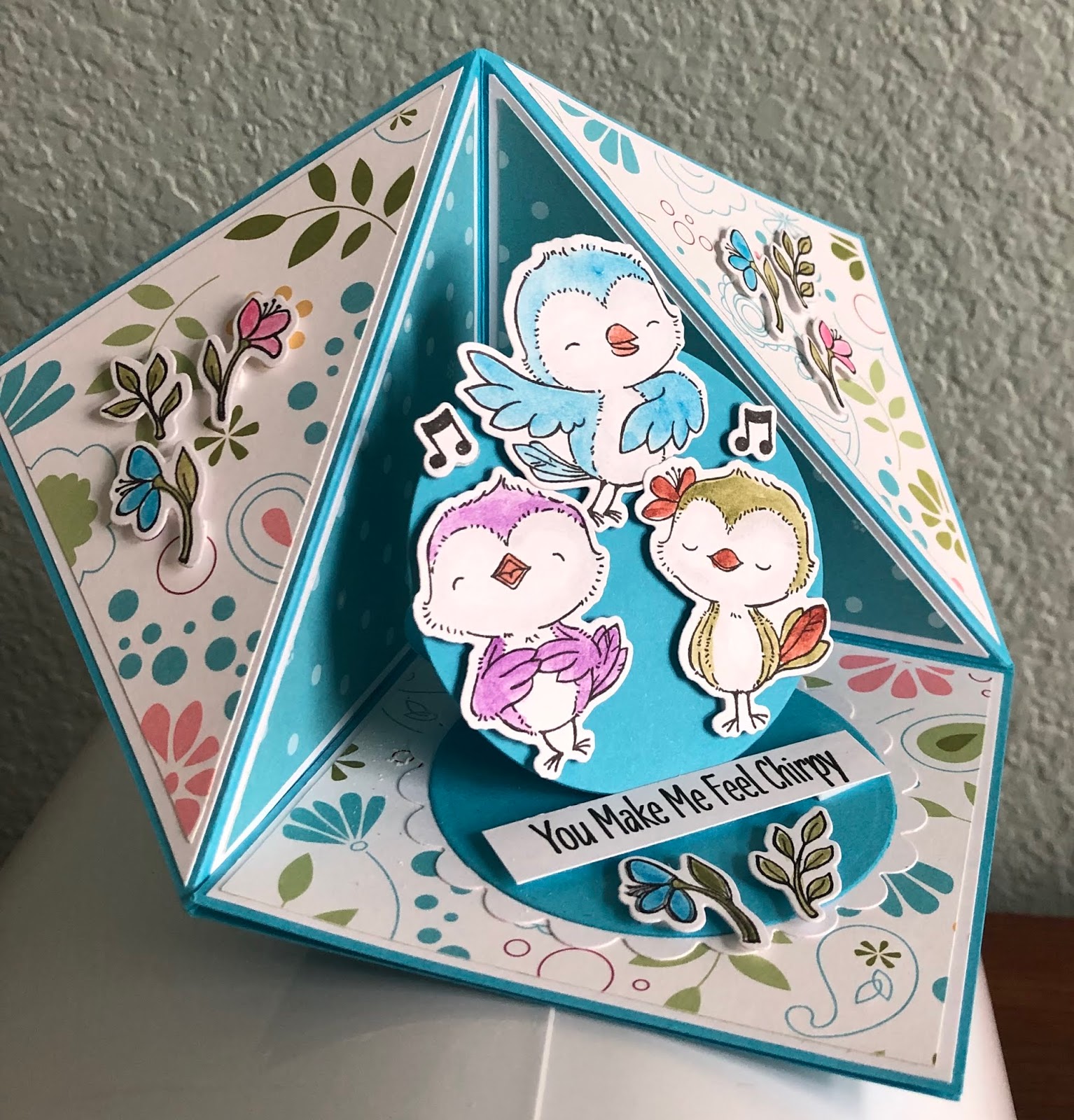 Paper Sunshine: Triangle Corner Pop Up Card