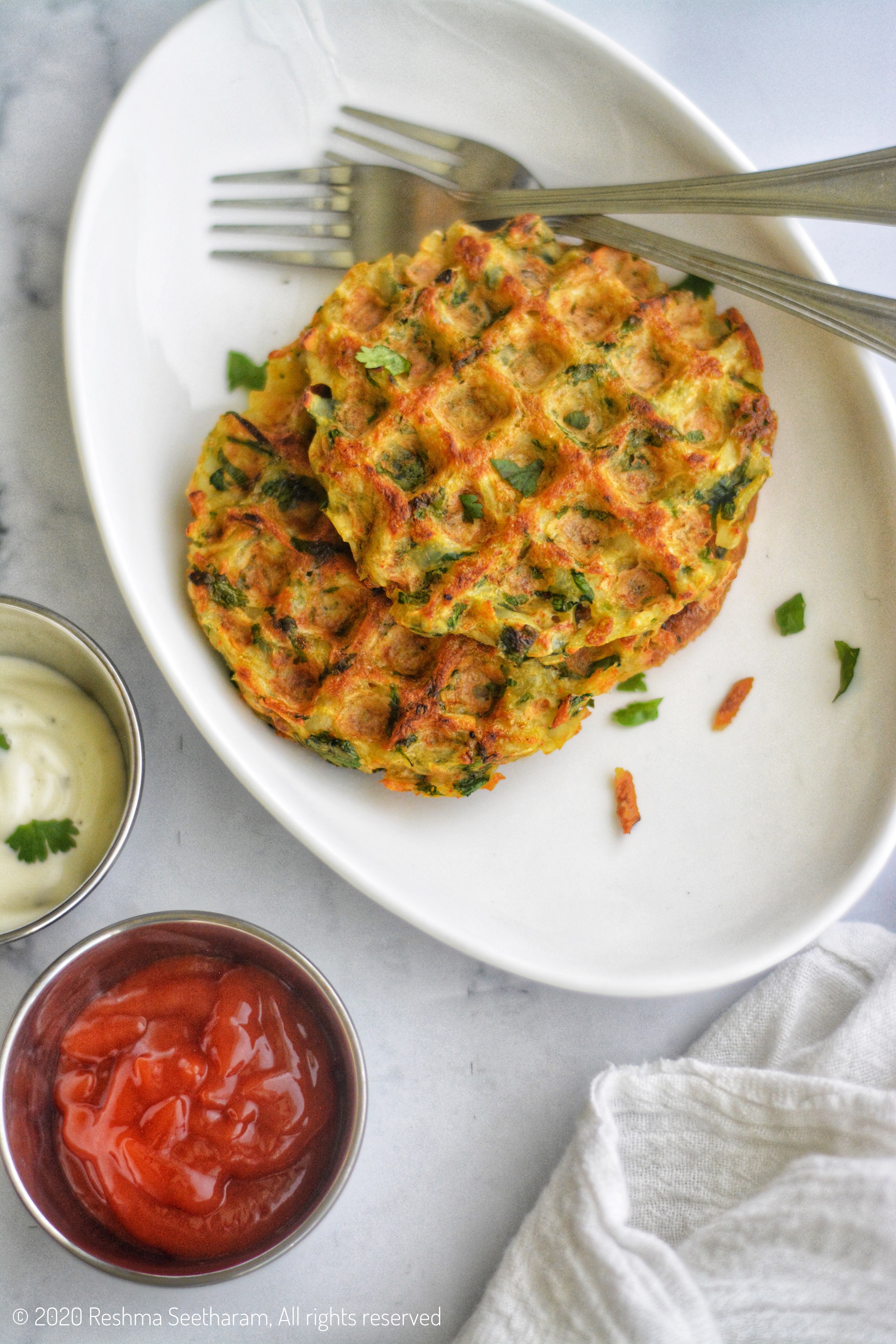 Spicy Hash Brown Waffles Recipe