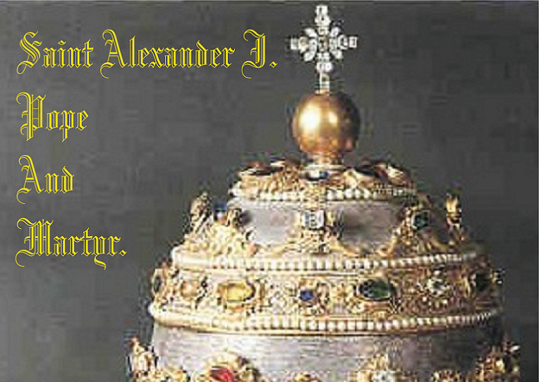 ZEPHYRINUS.: Pope Saint Alexander I. Martyr. Saint Eventius And Saint ...