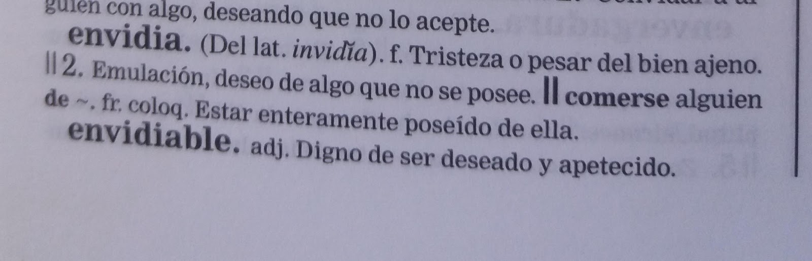 De la palabra al pensamiento: Contra la envidia, caridad