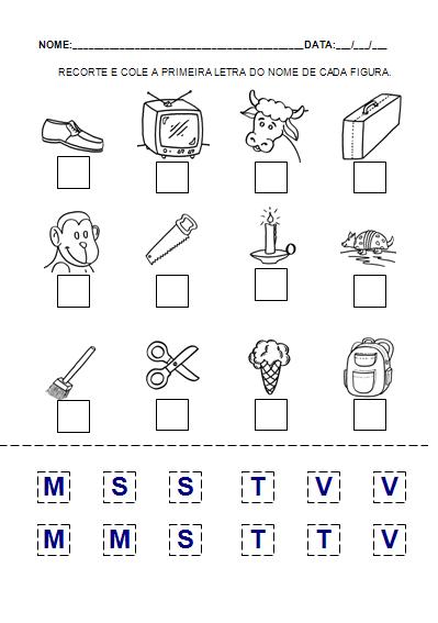 Atividades de Alfabetização: Atividades (pré-silábico)
