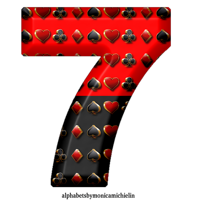 M. Michielin Alphabets: RED BLACK SUIT PLAYING CARDS ALPHABET, NUMBERS ...