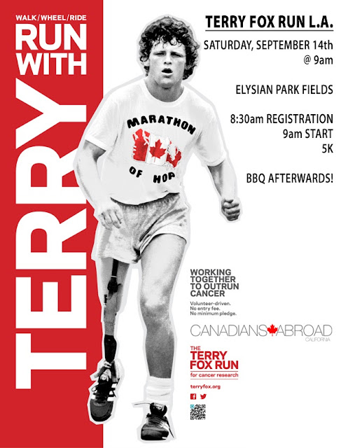 Canadians Moving to LA: Terry Fox Run LA - Sept 14th @ 9am