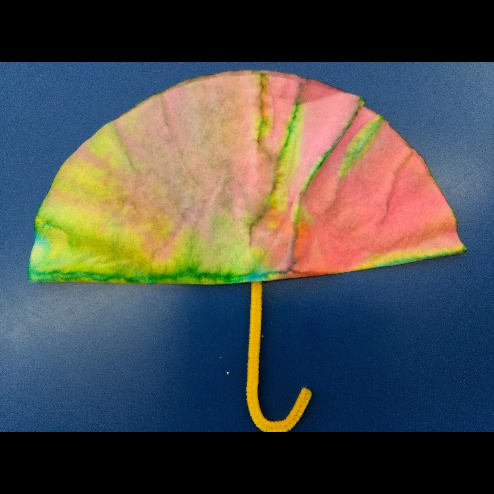 Teach Easy Resources: Coffee Filter Umbrella Craft for Spring
