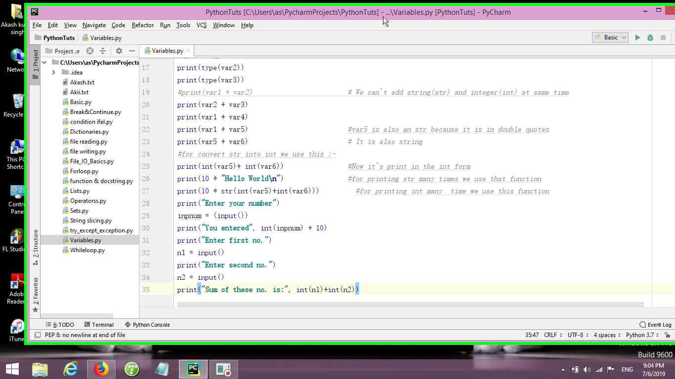 Python Variable Types - Learn To Code