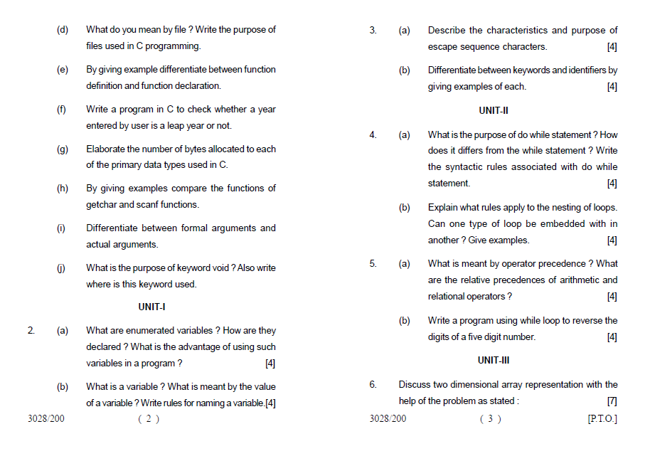 Lucknow University B.Sc. (Part-I) (Back Paper)( New Syllabus ) COMPUTER ...