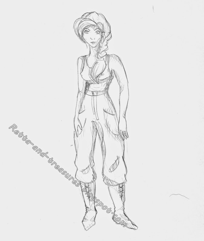 Retta and treasures: Drawing - brave woman