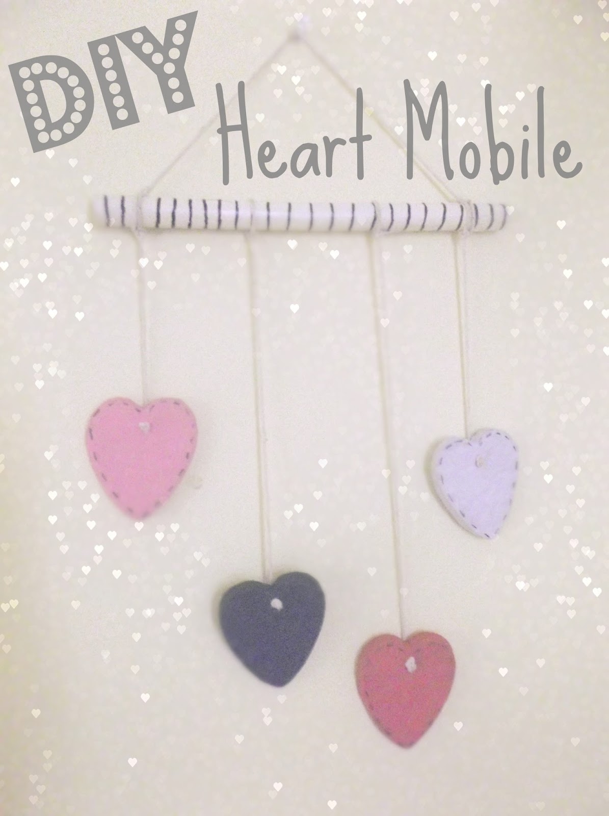 Clay Heart Mobile DIY - Whimsical Mumblings