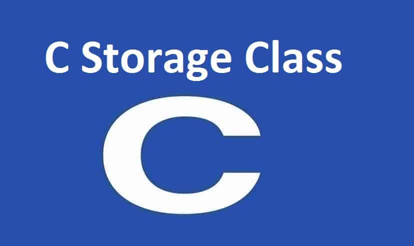Storage Class in C