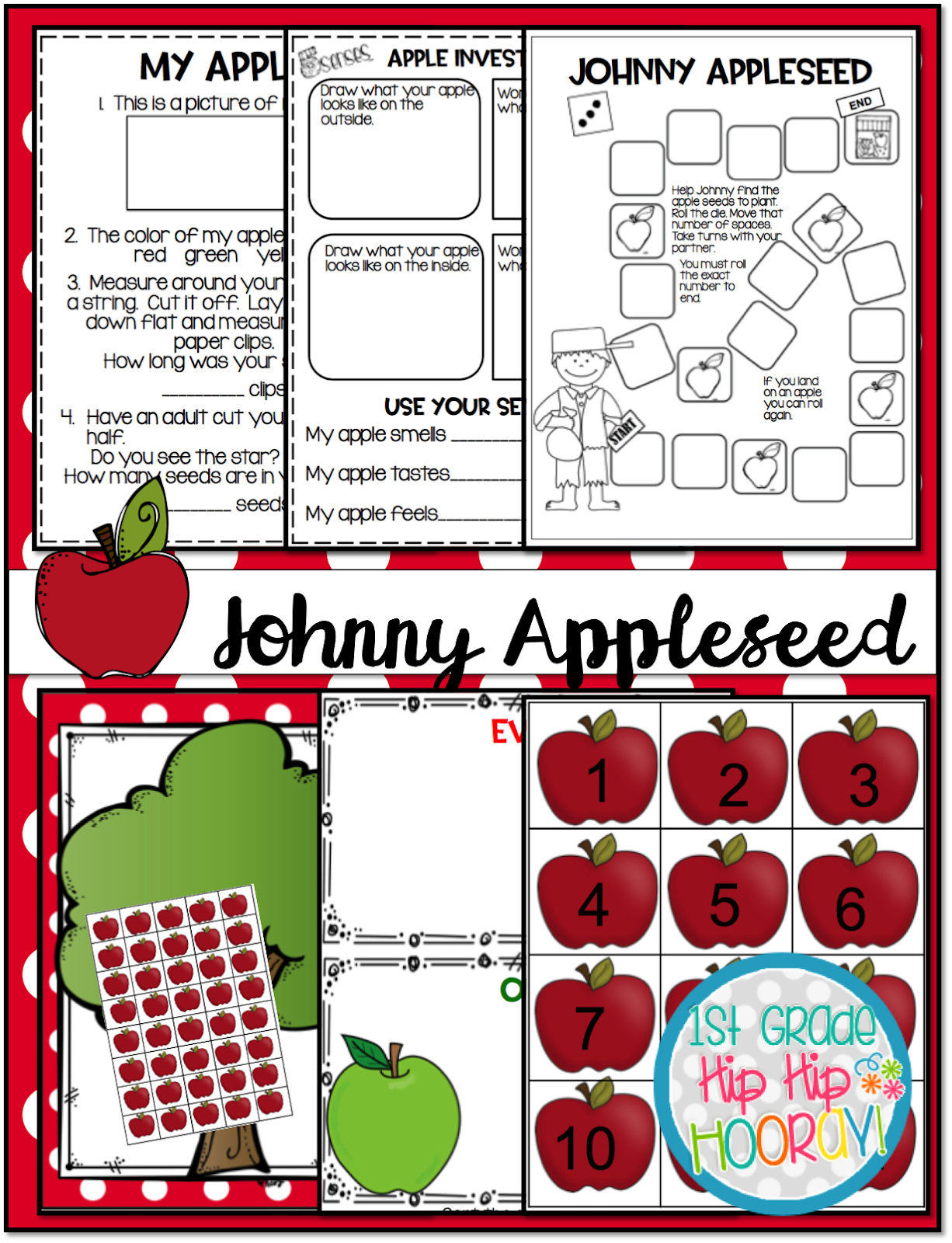 1st Grade Hip Hip Hooray!: September...Johnny Appleseed, Apples and ...