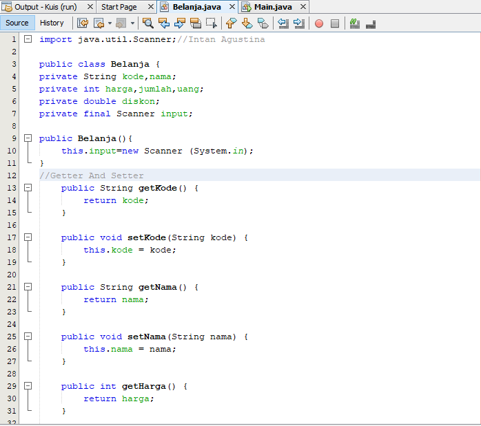 Coding Java Menggunakan Netbeans: Coding Java Struk Belanja Menggunakan ...