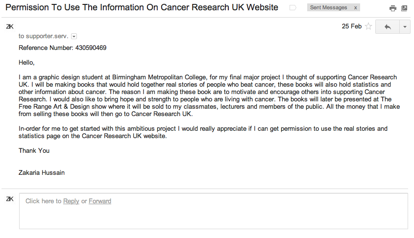 Final Major Project: Permission to use the information on Cancer ...
