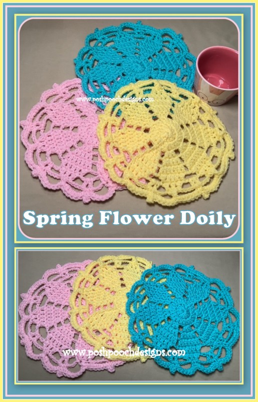 Posh Pooch Designs : Spring Flower Doily Crochet Pattern | Posh Pooch ...