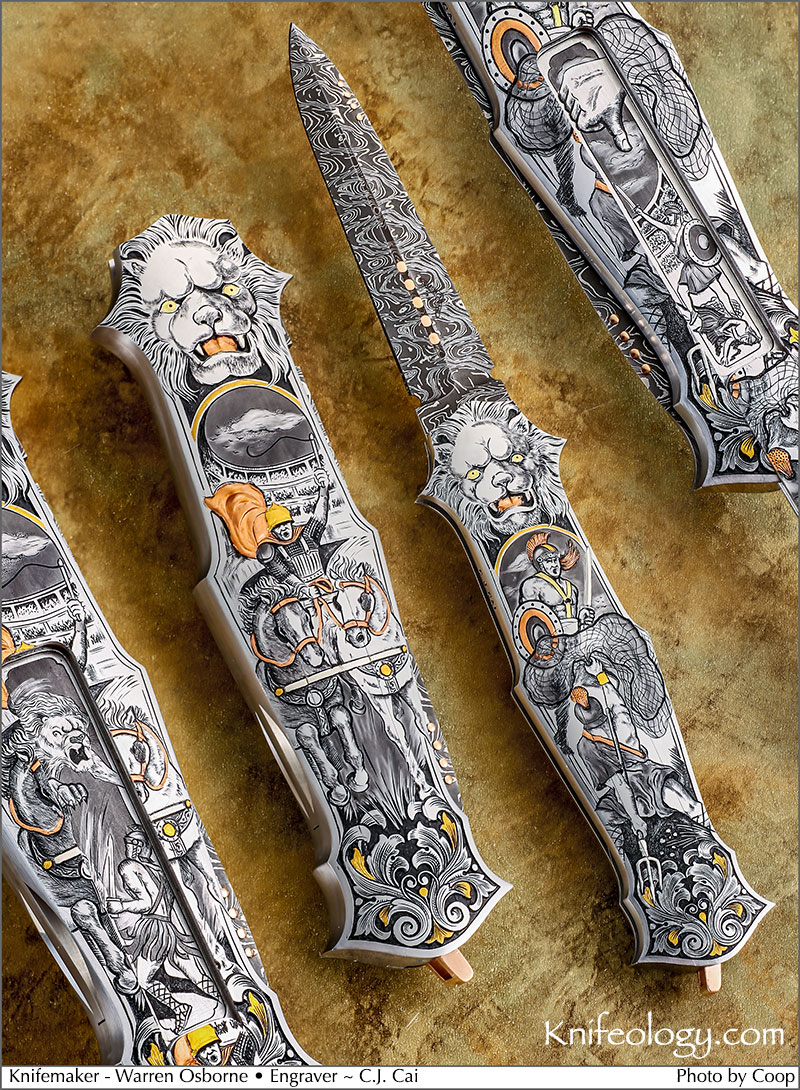 Knifeology Custom Knives: Engraved knives, I'm a long time fan.