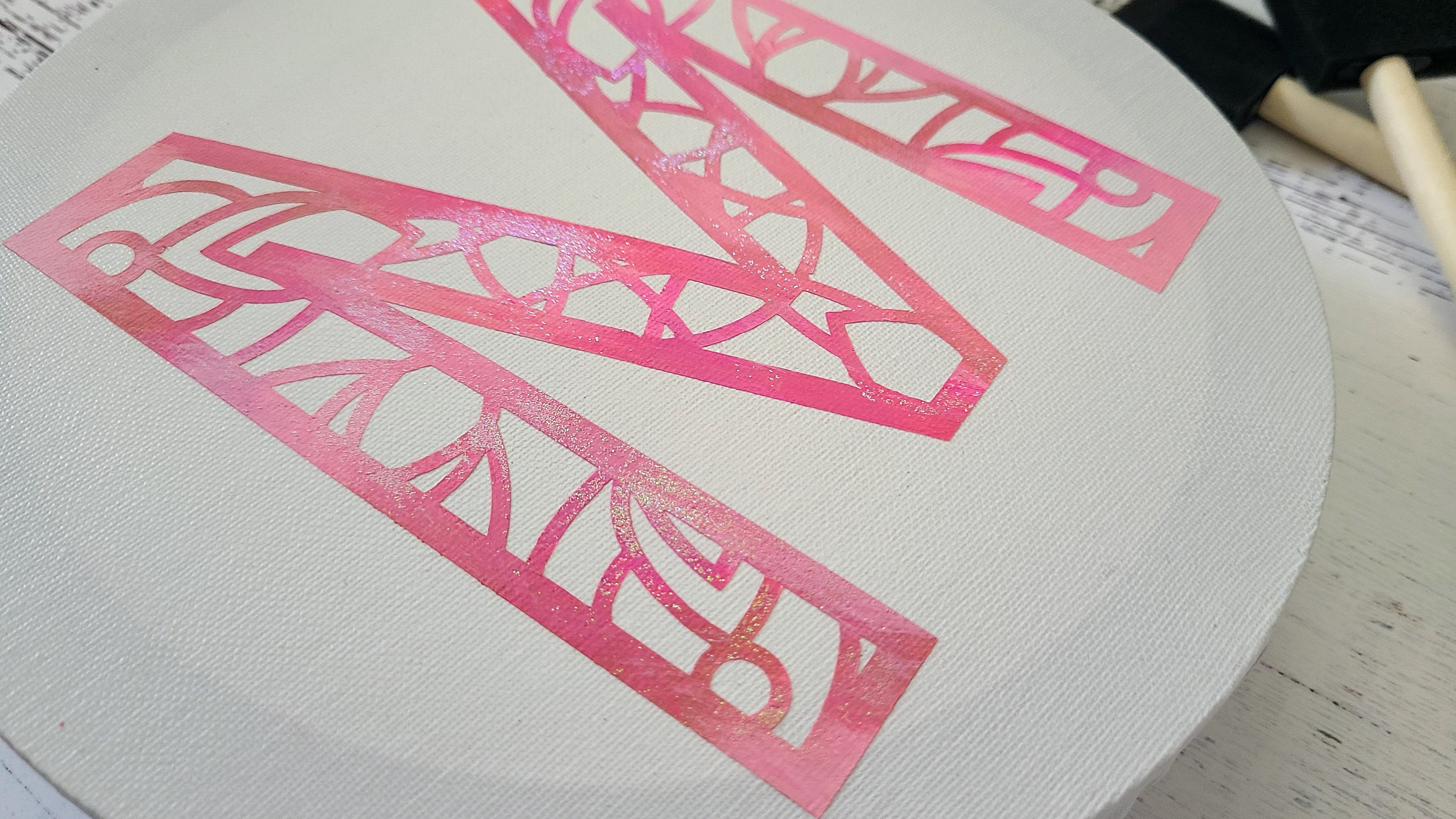 The Secret to No-Bleed Vinyl Stencils When Painting on Canvas ...