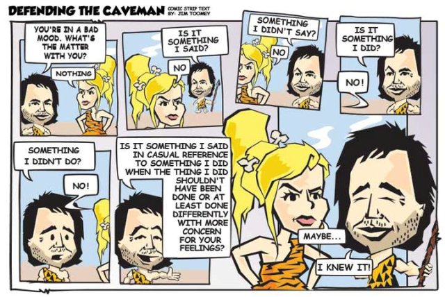 Theater Play Review: Defending the Caveman - Write, Breathe, Live