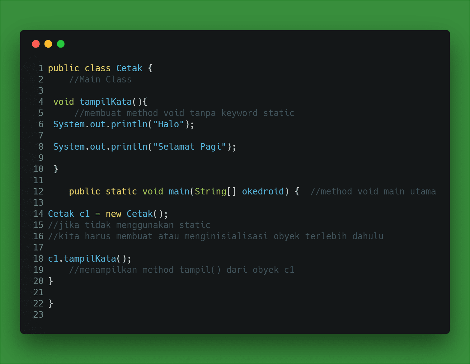 Belajar Mengenal Keyword Static Pada Bahasa Pemrograman Java - Java ...