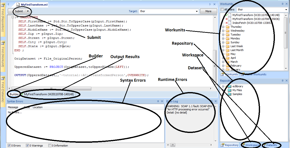 Arjuna's Blog: ECL - Part II (ECL IDE Basics and Transformations)
