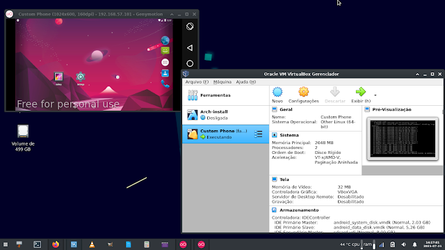 Emulador Genymotion de Android na sua distribuição Linux