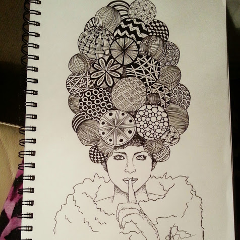 Judy's Zentangle Creations: Crazy Hair