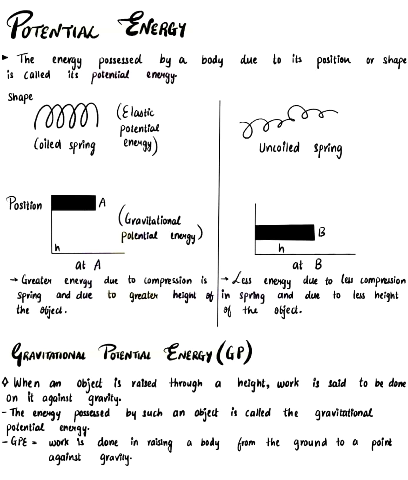 Work power and energy notes - Studypur