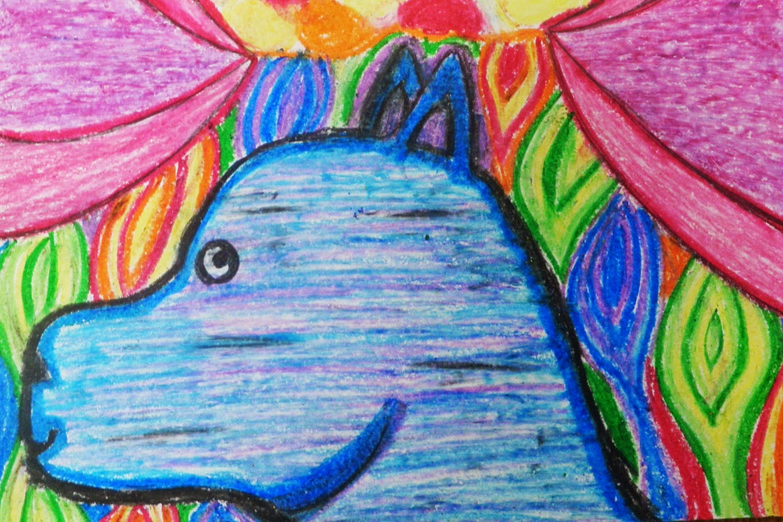 Jerdee's Art Classes: Animals in Art: Oil Pastel Drawings