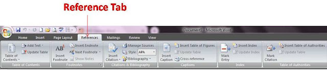 Reference Tab In MS Word In 2007 In Hindi And English reference-tab-in-ms-word-in-2007-in-hindi-and-english