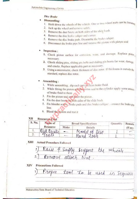 22656 Automobile Engineering Solved Lab Manual Answers | Msbte Lab ...